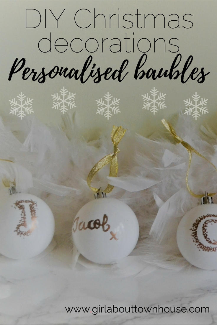 Personalised Bauble -Christmas Crafts Week - Girl about townhouse