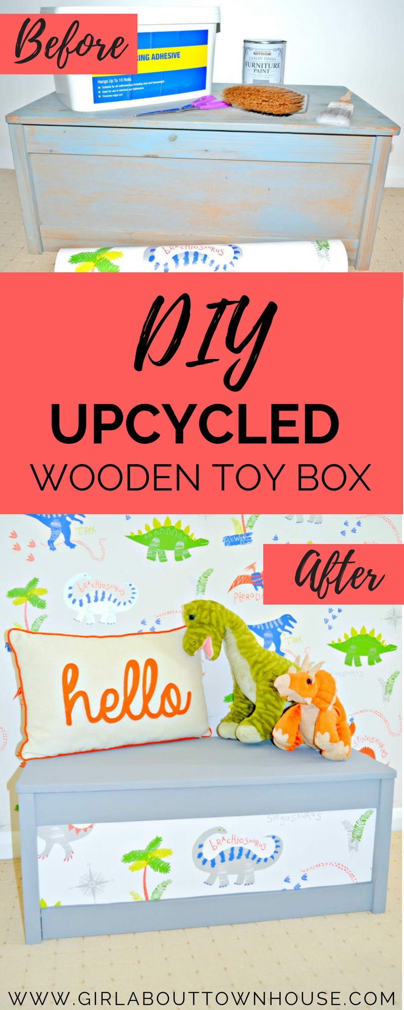 Easy DIY projects: Upcycling a toy box - Girl about townhouse