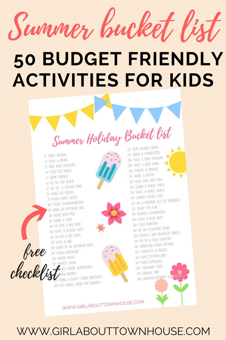 Summer bucket list – 50 (mostly) free kids activities - Girl about ...